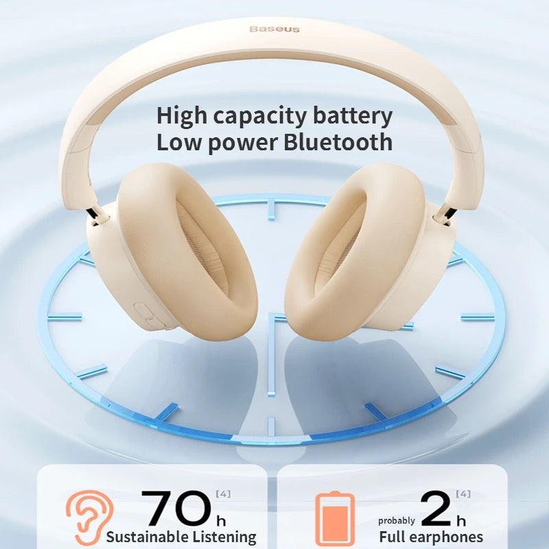 Baseus D05 Bluetooth Headphones Wireless Gaming Headset Music Noise Re ...