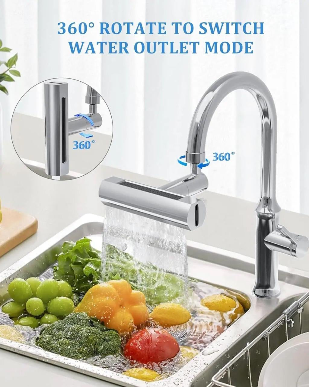 Water distribution tap at more than one level